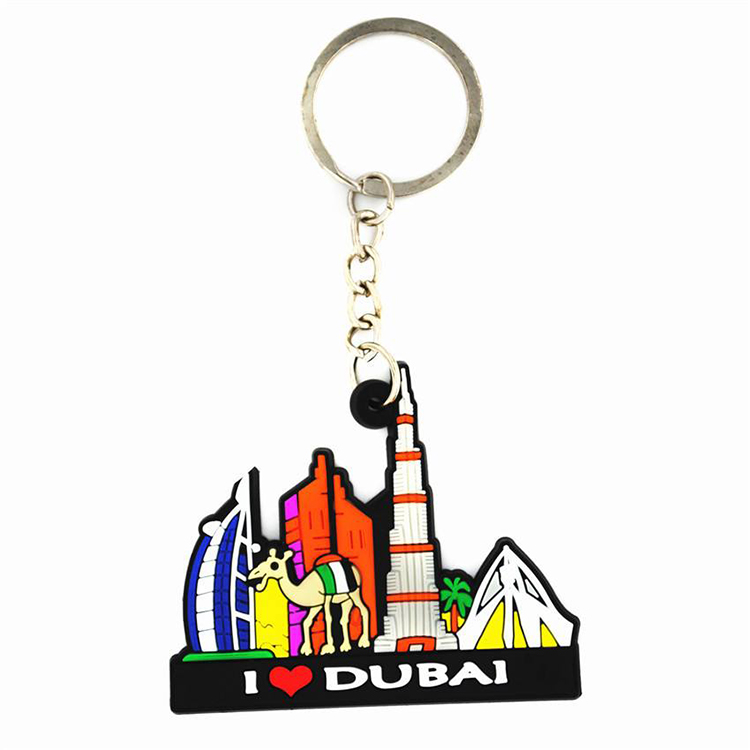 Promotional Rubber PVC Keychains Custom Shapes Print
